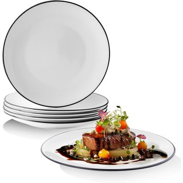 Libbey Austin 10-inch Porcelain Coupe Dinner Plate, Set of 4, White ...