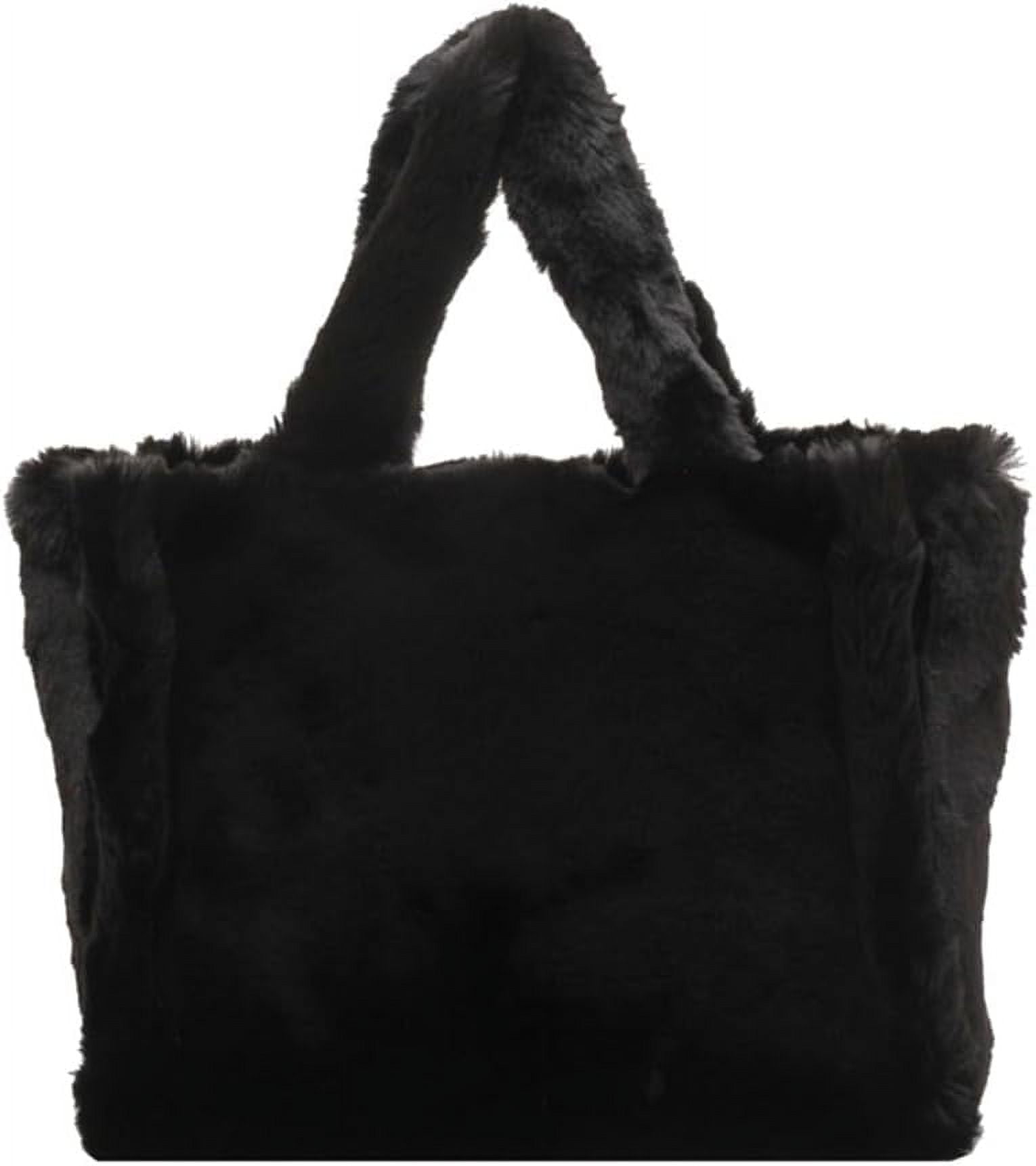 XiaoBanDeng Fluffy Tote Bag Faux Fur Hobo Bag Purse Plush Handbag Furry ...