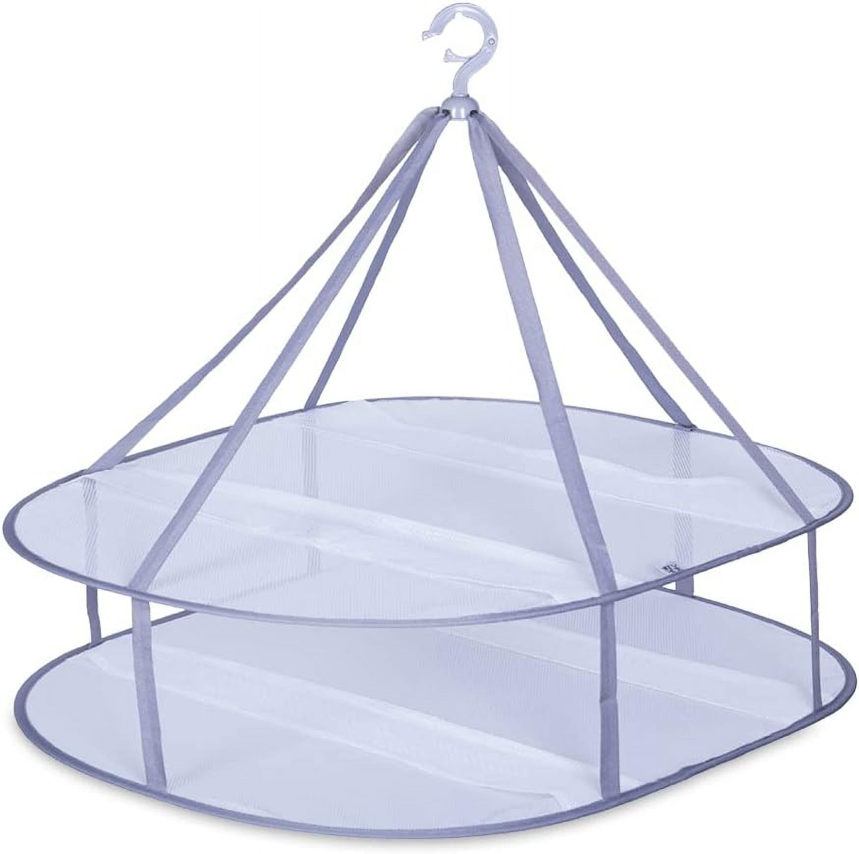 XiaoBanDeng Folding Mesh Clothes Drying Rack, Windproof Sweater Cloth ...