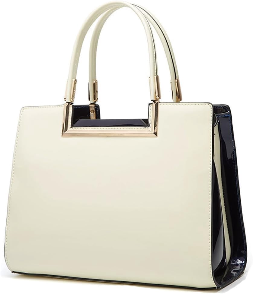 XiaoBanDeng Glossy Patent Leather Handbags Womens Top Handle Handbag ...