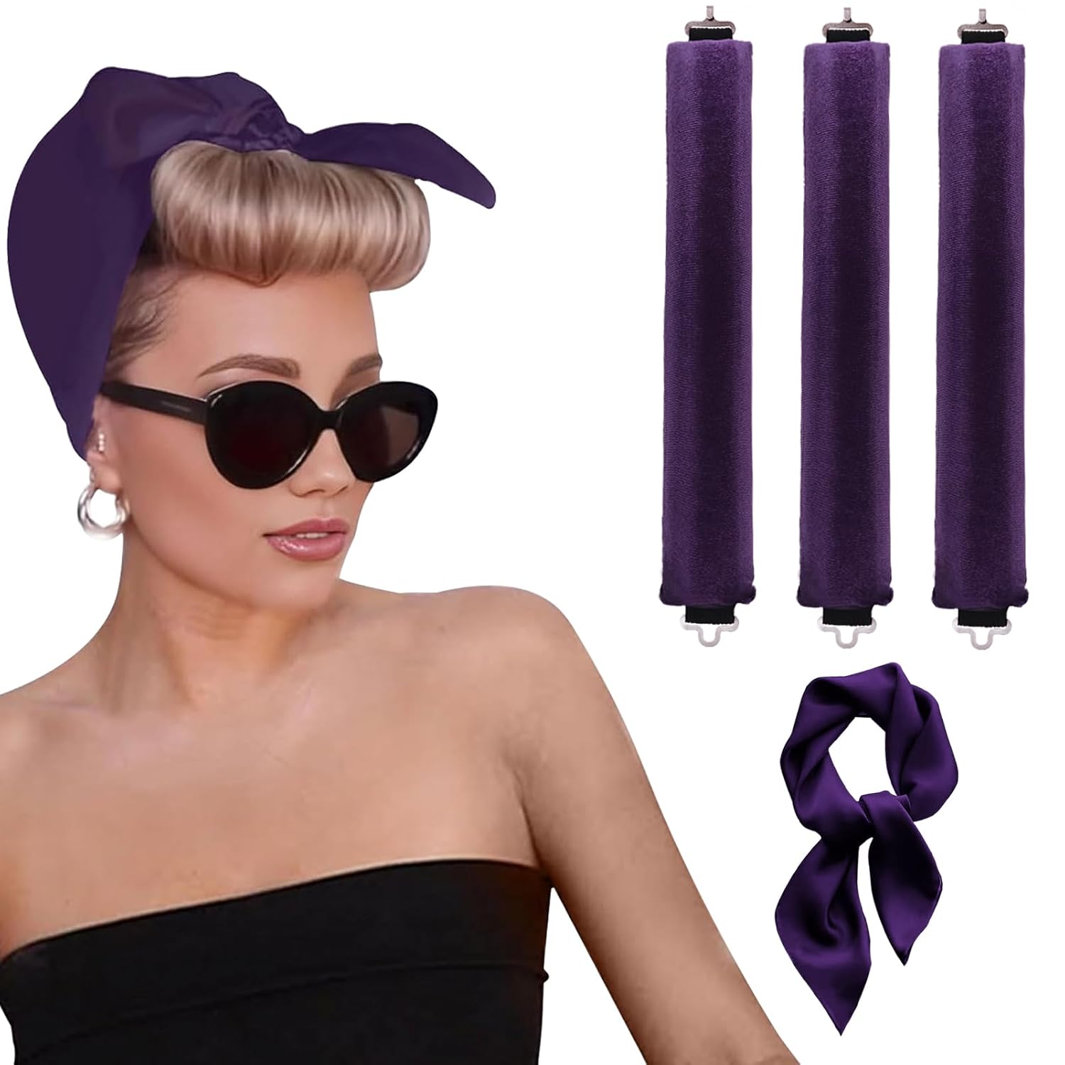 XiaoBanDeng Heatless Curler Heatless Curls Hair Curlers to Sleep in ...