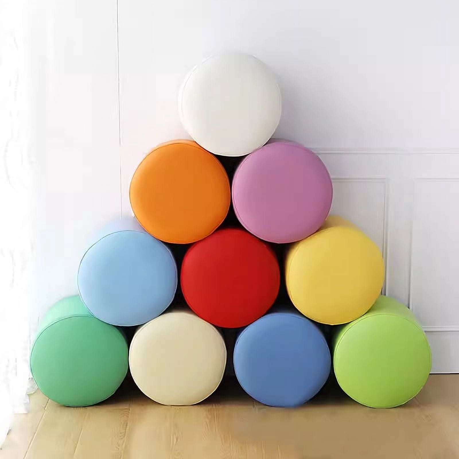 XiaoBanDeng Leather Stool Round Stool Living Room Pier Sofa Small Stool ...