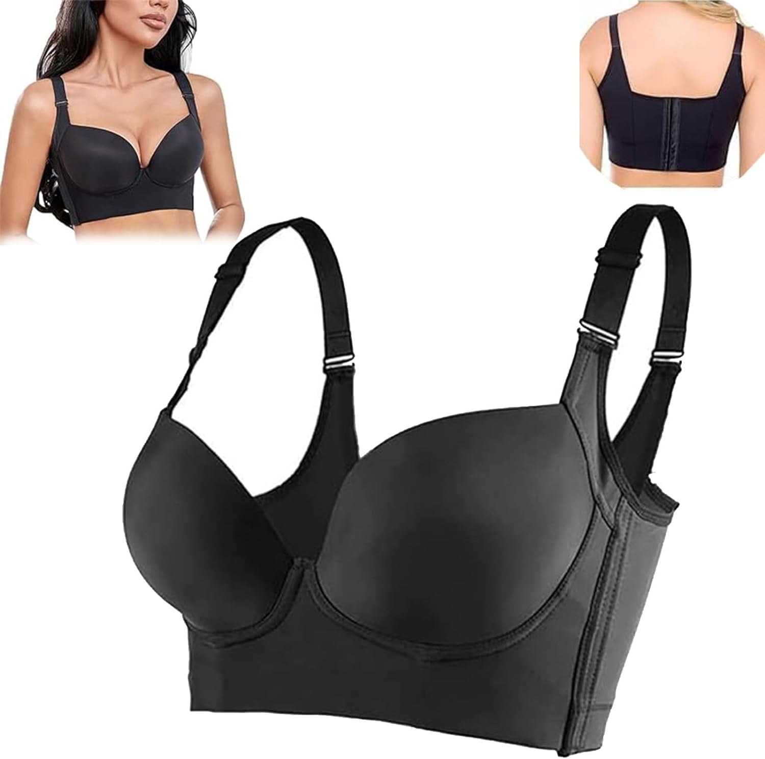 Xiaobandeng Lets Girl Women Deep Cup Bra Full Back Nakans Back