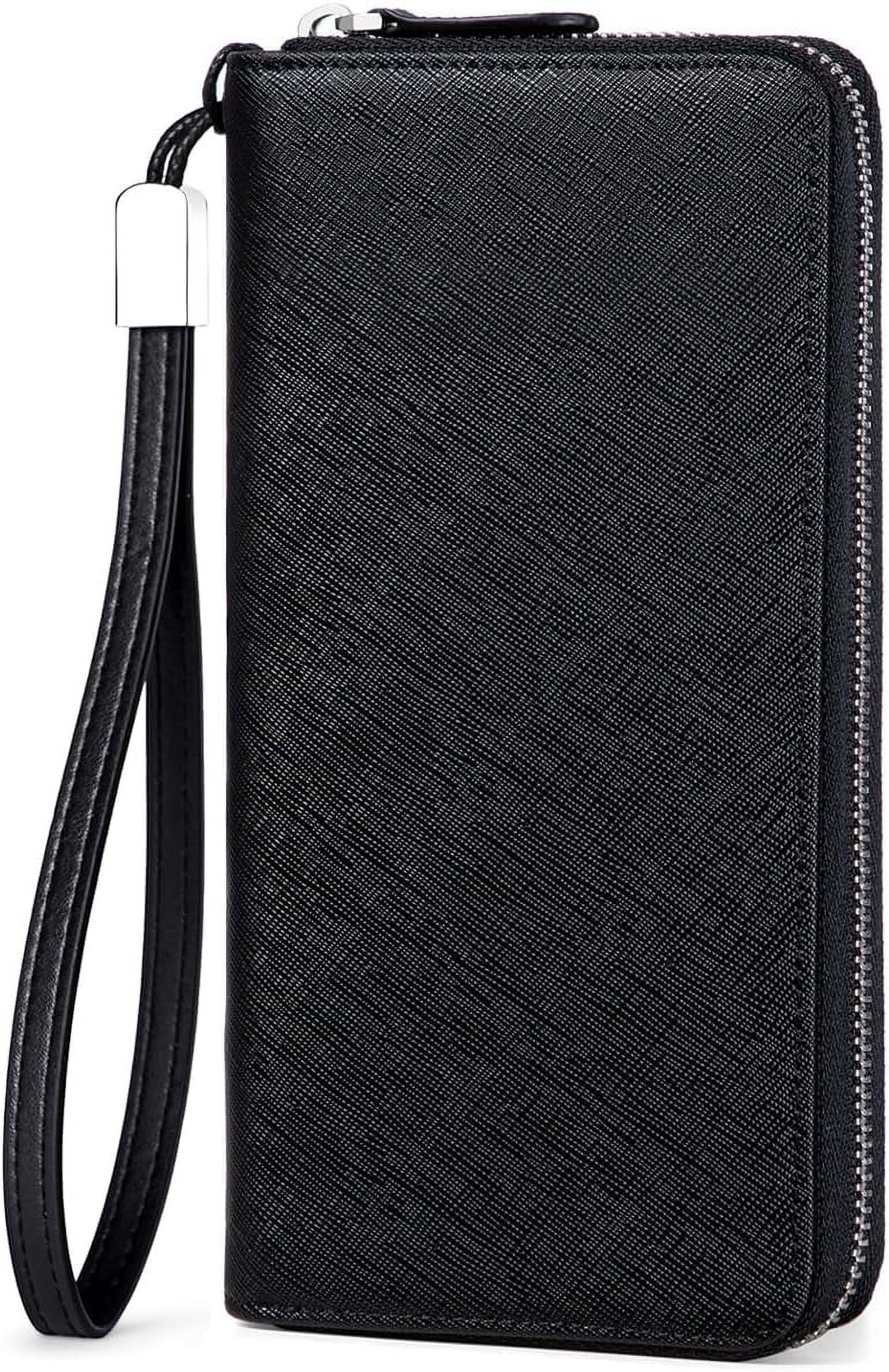 XiaoBanDeng Long Wallets for Men Leather RFID Blocking Bifold Wallet ...