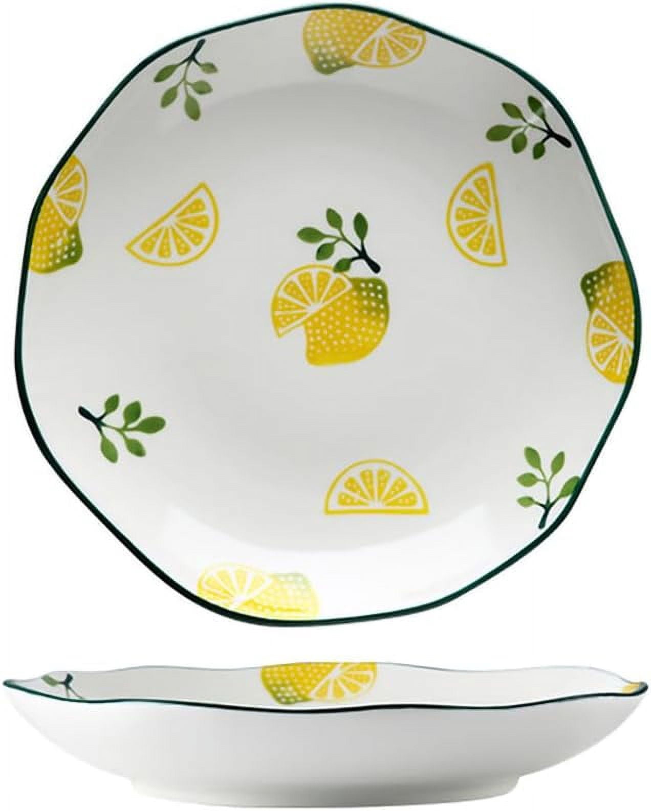 XiaoBanDeng Lovely Lemon Ceramic Dinner Plate Salad Plate Appetizer ...