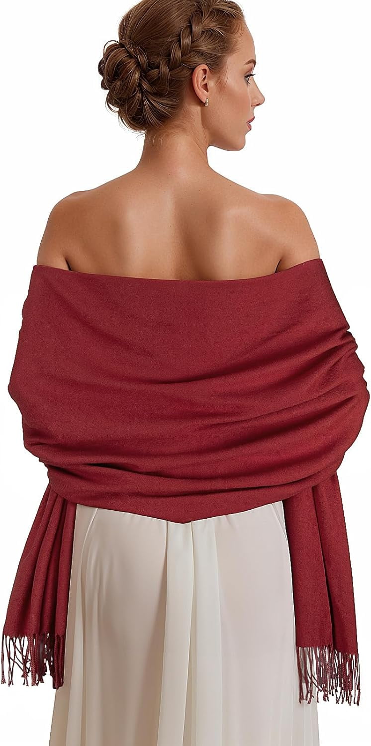 XiaoBanDeng Pashmina Shawl Wraps for Women Large Winter Scarf Soft ...