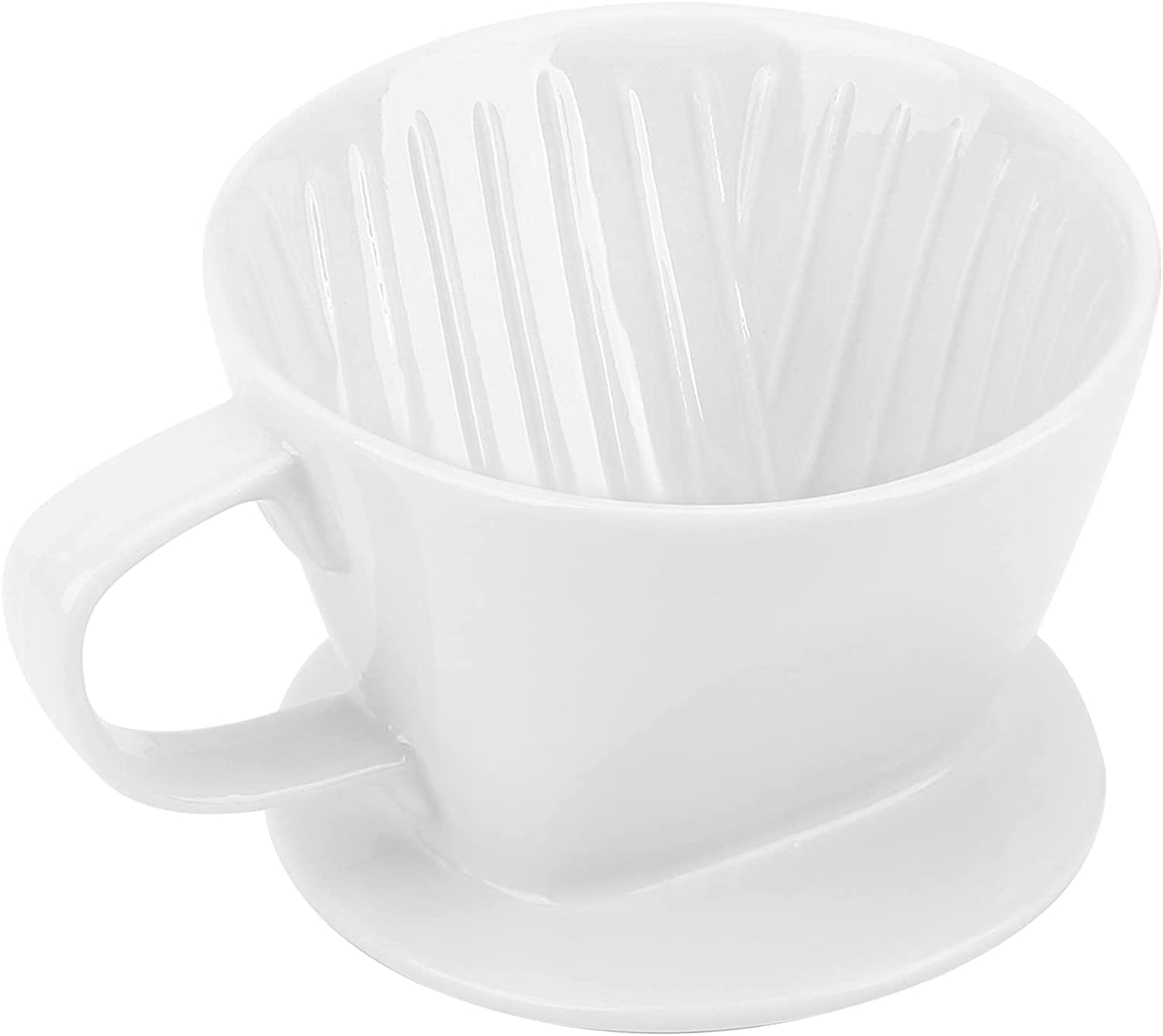 XiaoBanDeng Pour Over Coffee Maker, Single Cup White Ceramic Coffee ...
