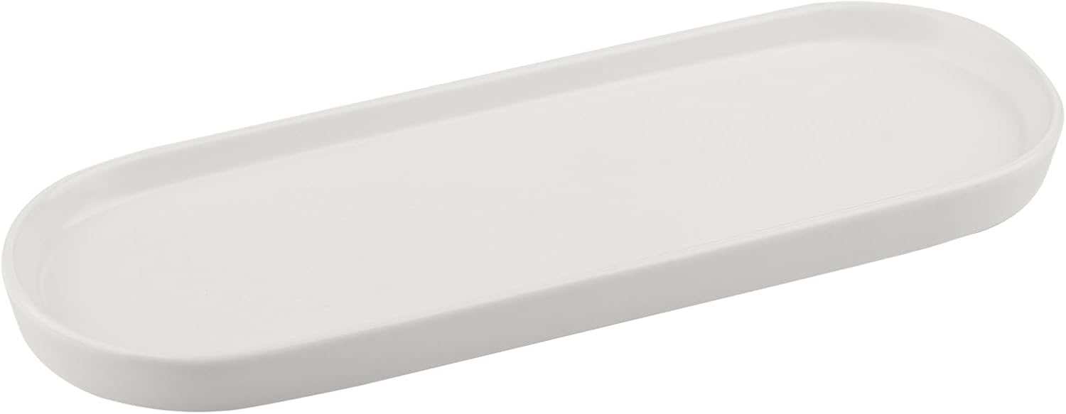 XiaoBanDeng Set of 2 Black Vanity Tray for Bathroom Counter, Long ...