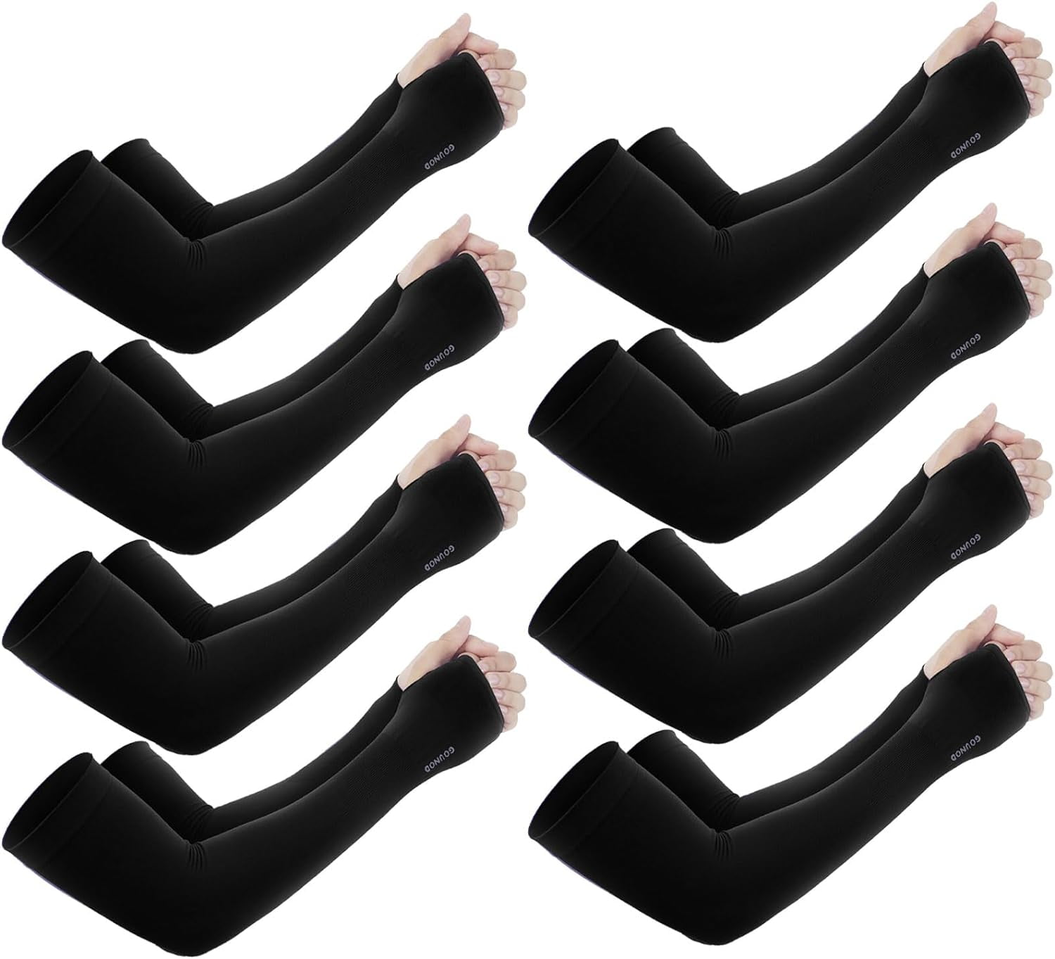 XiaoBanDeng Sun Protection Cooling Arm Sleeves with Thumb Holes ...