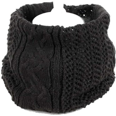 Black Faux Fur Infinity Neck Warmer Winter Scarf - Walmart.com
