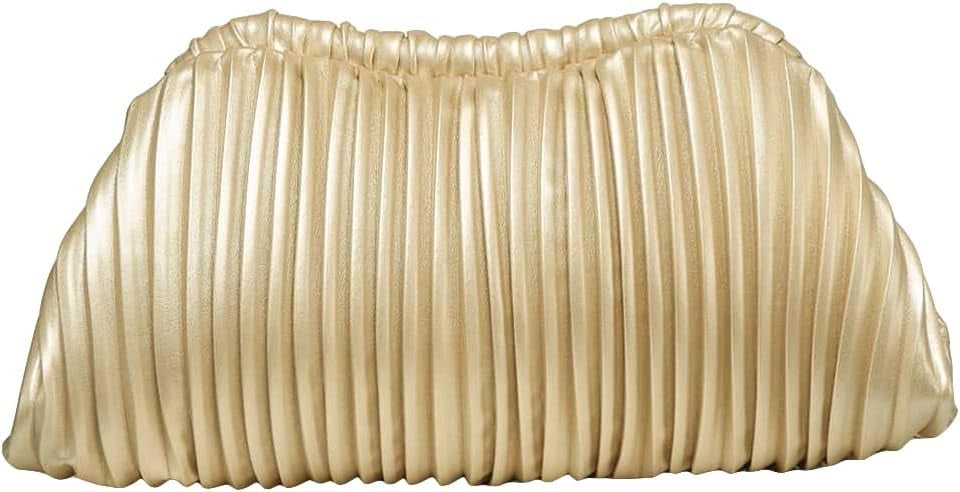 XiaoBanDeng Women's Ruched Evening Handbags Clutch Purses Pleated Cloud ...