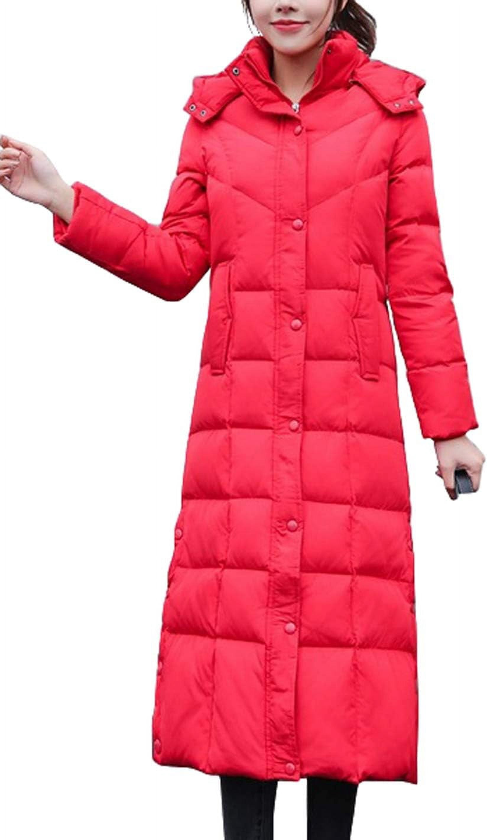 XiaoBanDeng Women's Winter Over Knee Removable Hooded Maxi Long Puffer ...
