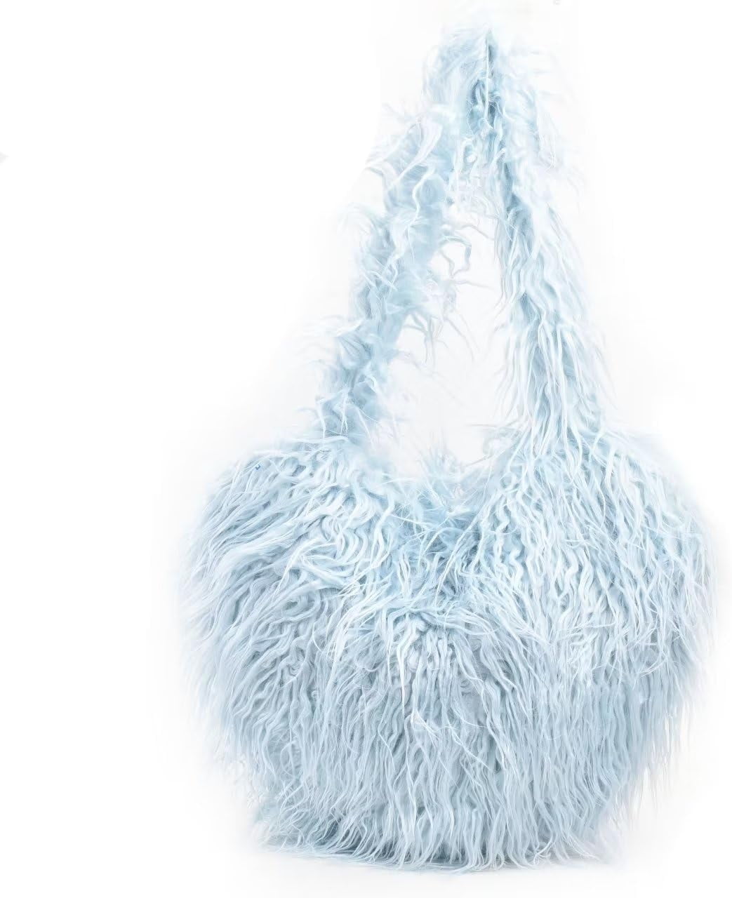 XiaoBanDeng Y2K Furry Purse Star Shaped Heart-shaped Shoulder Bag Faux ...