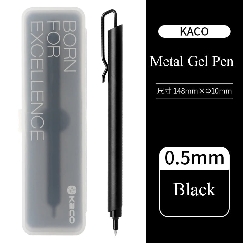 Xiaomi Klip Metal Sign pen 0.5MM Black Ink Gel Pen With Pen Clip New ...