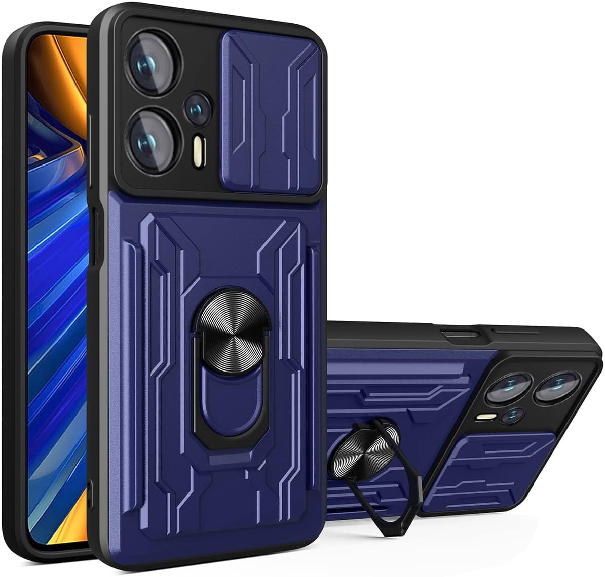 for Xiaomi Poco X4 GT 5G Case Sliding Window Case with Card Holders ...