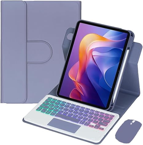 Xiaomi Redmi Pad 2 11" 2025 360° Rotating Keyboard Case (Lavender Grey ...