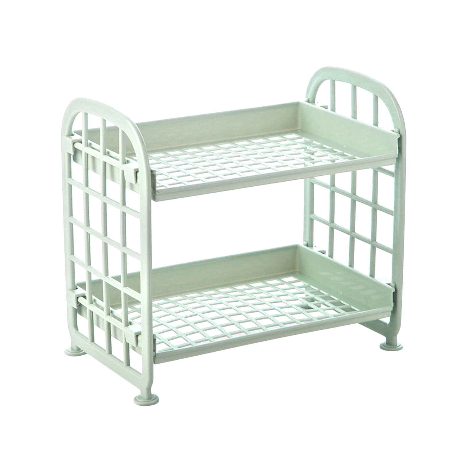 Xiaowjjj Desktop Double Shelf,Desk Organizer Shelf Pantry Rack Kitchen ...