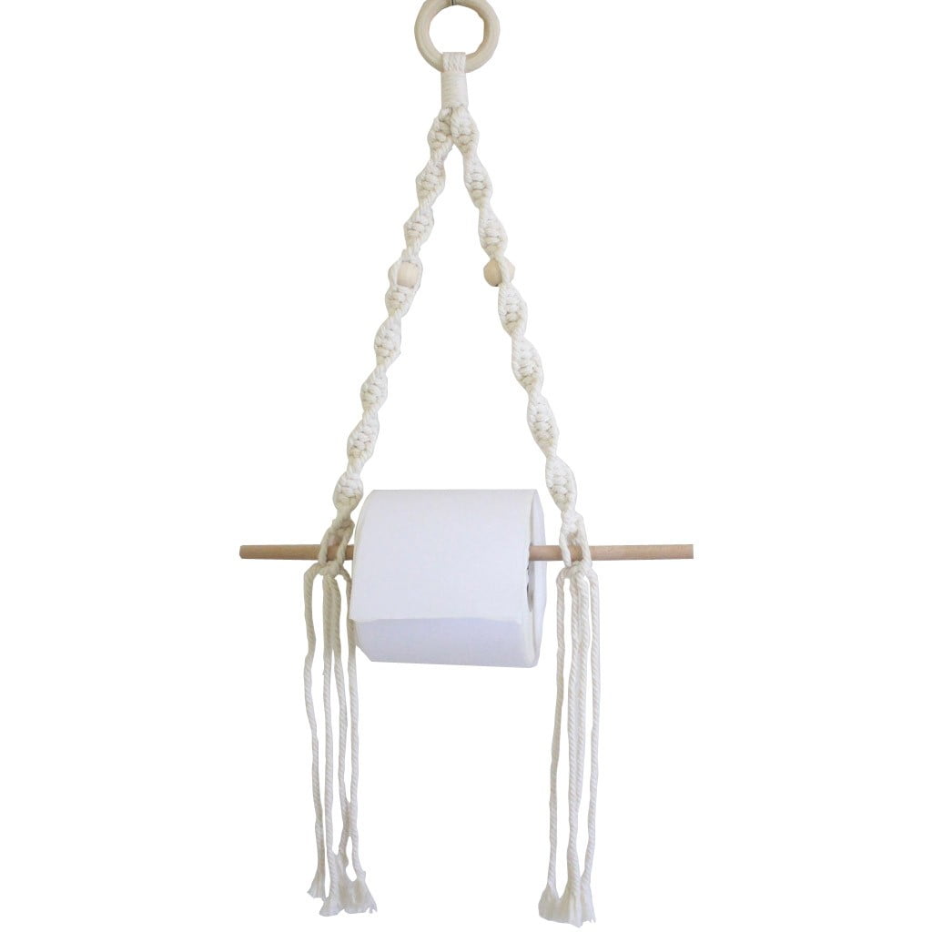 Puwuzcl Wall Shelf Wooden Floating Shelving Roll Paper Holder Wall ...