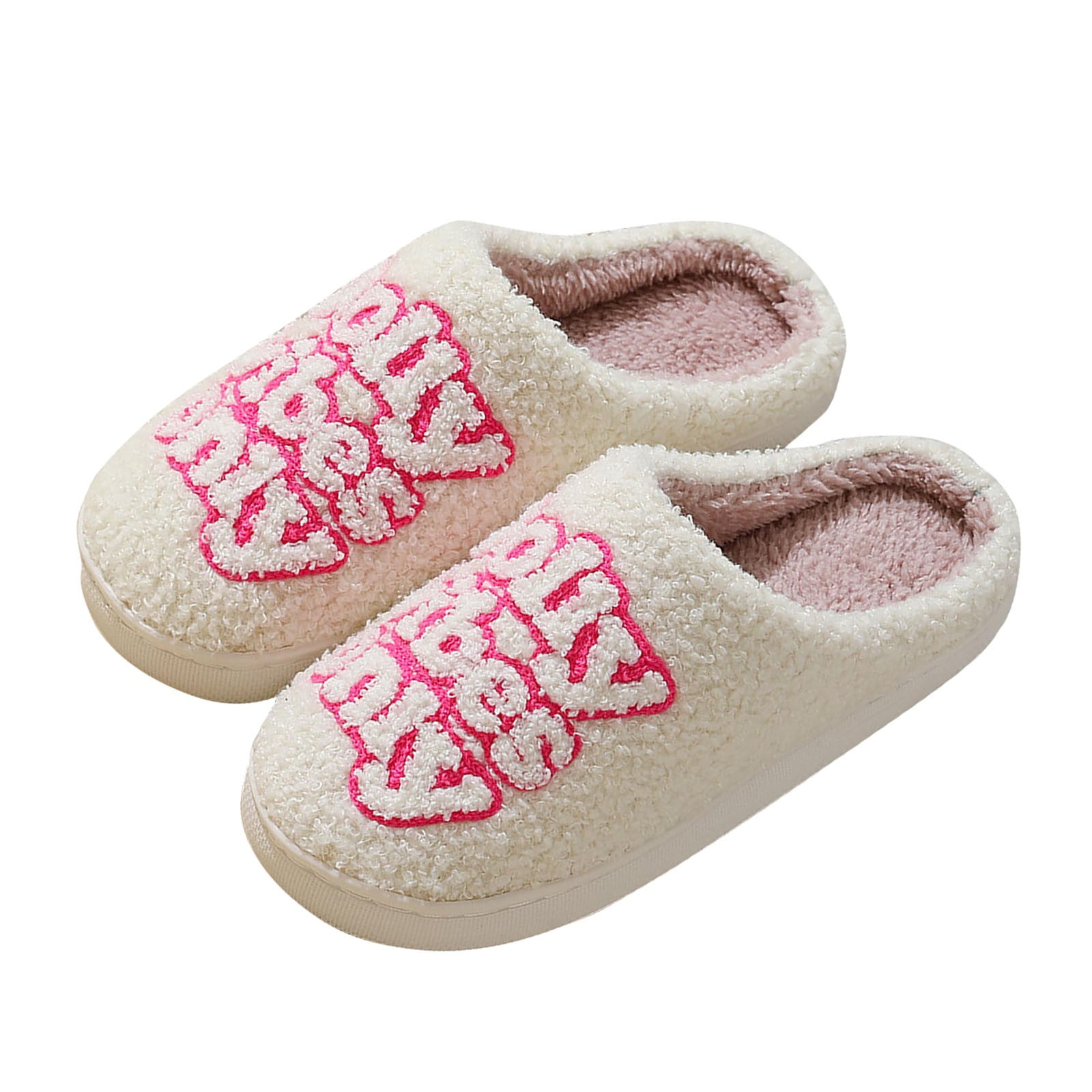 Xiaoxatg Couples Winter Fashion Pattern Slippers Comfortable Home Warm ...