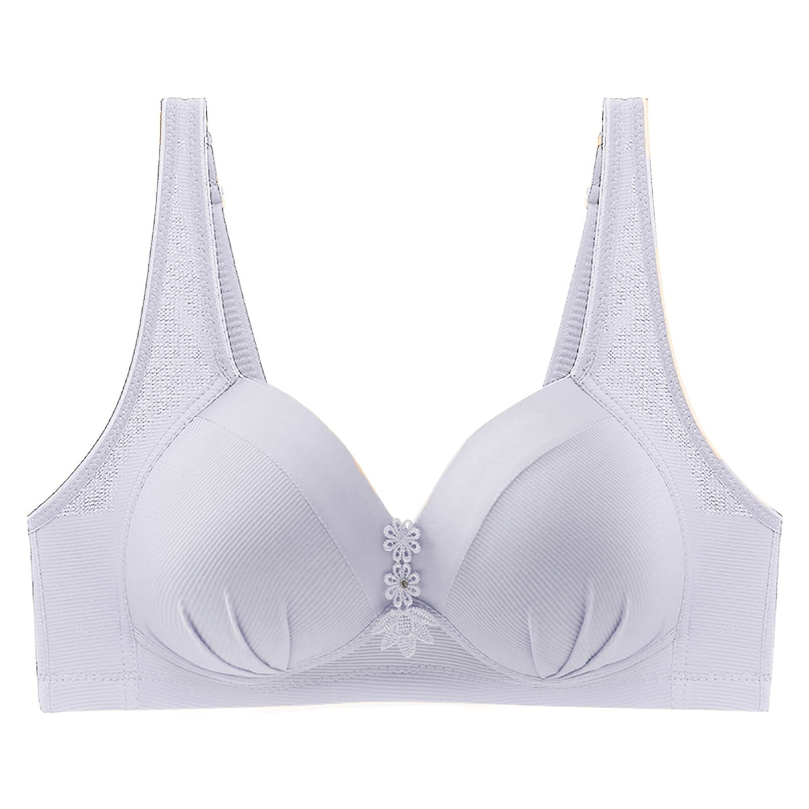 Xiaoxatg Ladies' Large Size Smooth Finish No Underwire Gathered ...