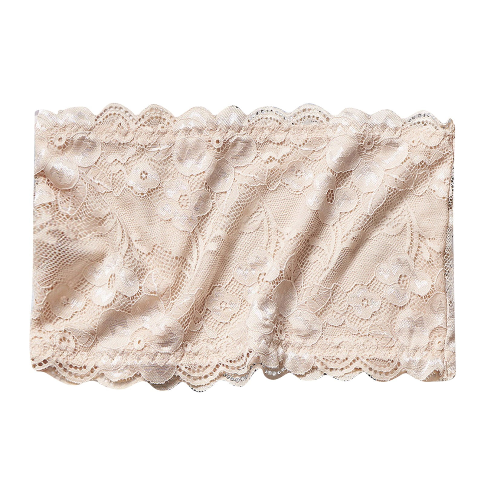 Xiaoxatg Strapless Bra Lace Bandeau Top Women's Bra Without Underwire ...