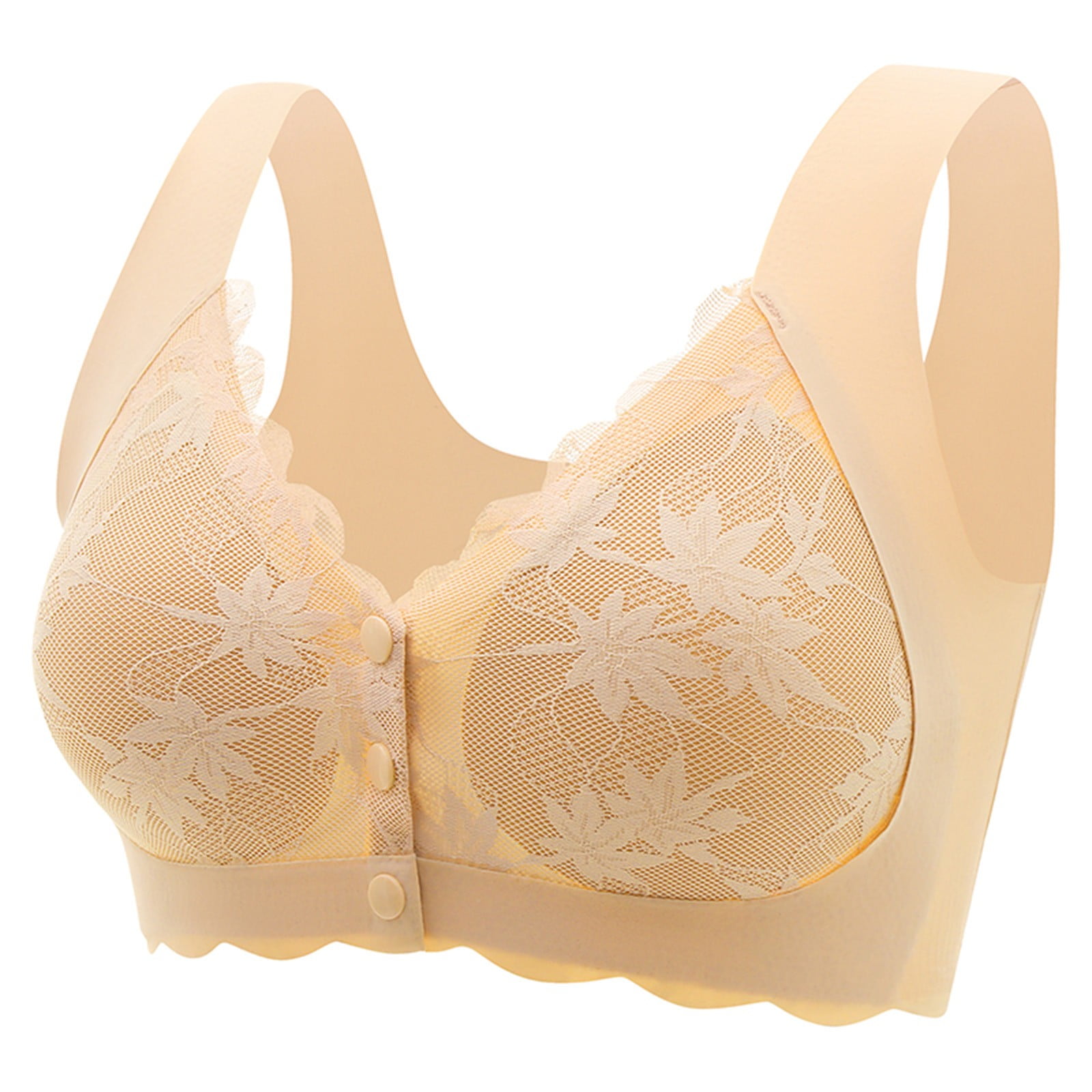 Xiaoxatg Women Bra Underwear Front Button Bra Seamless Push Up Vest Bra ...