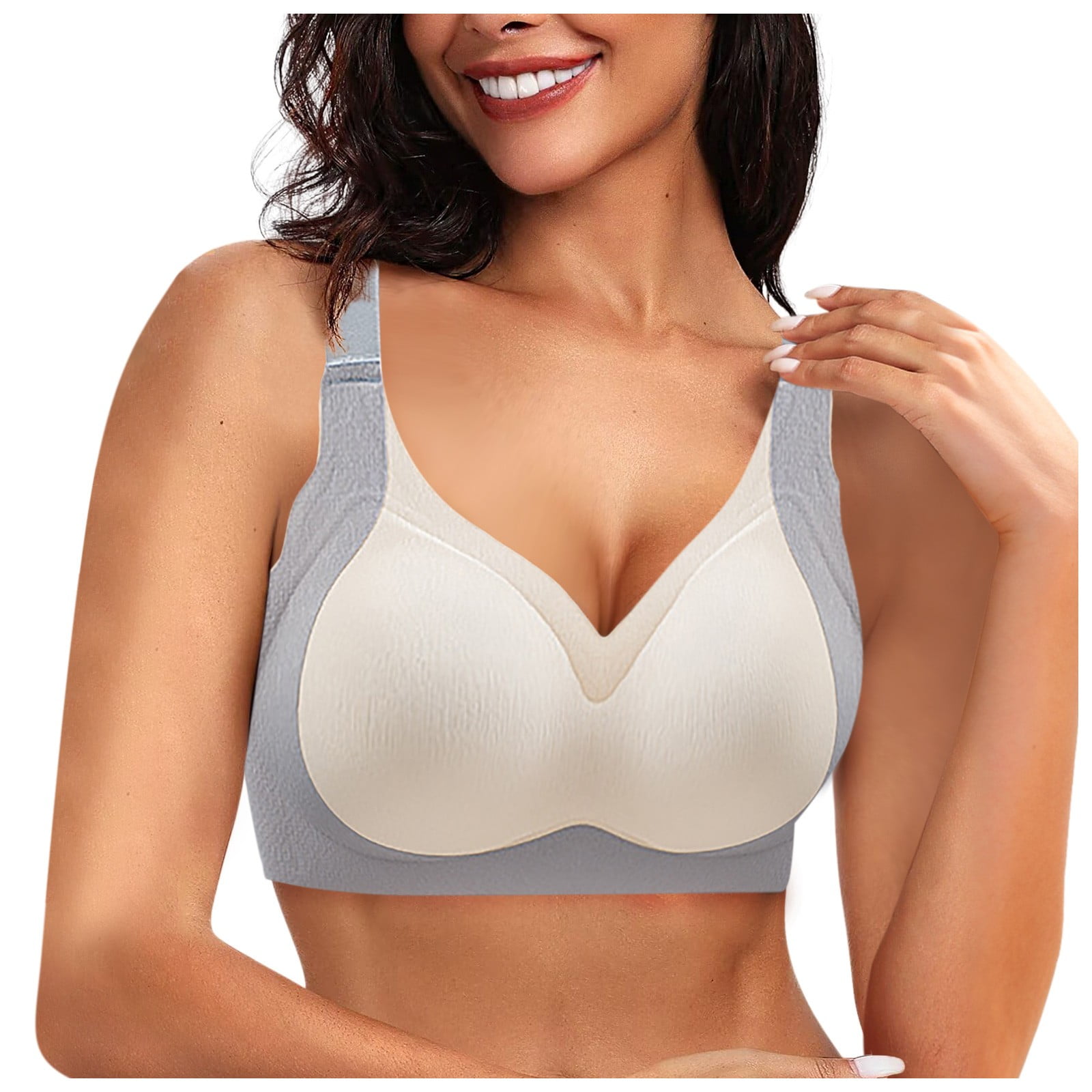 Xiaoxatg Women Solid Maternity Open Button Breastfeeding Bra Pulls Up Sag Feeding Comfort Thin ...