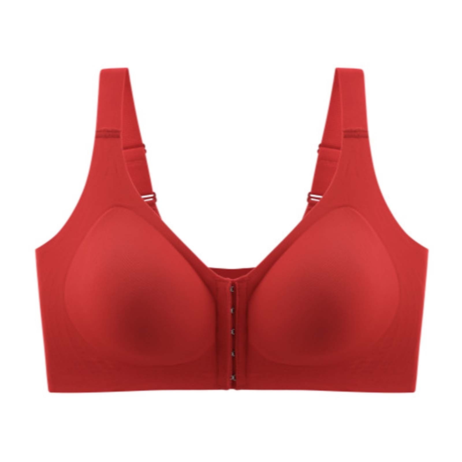 Xiaoxatg Women's Plus Size Wireless Bra With Front Closure Seamless ...