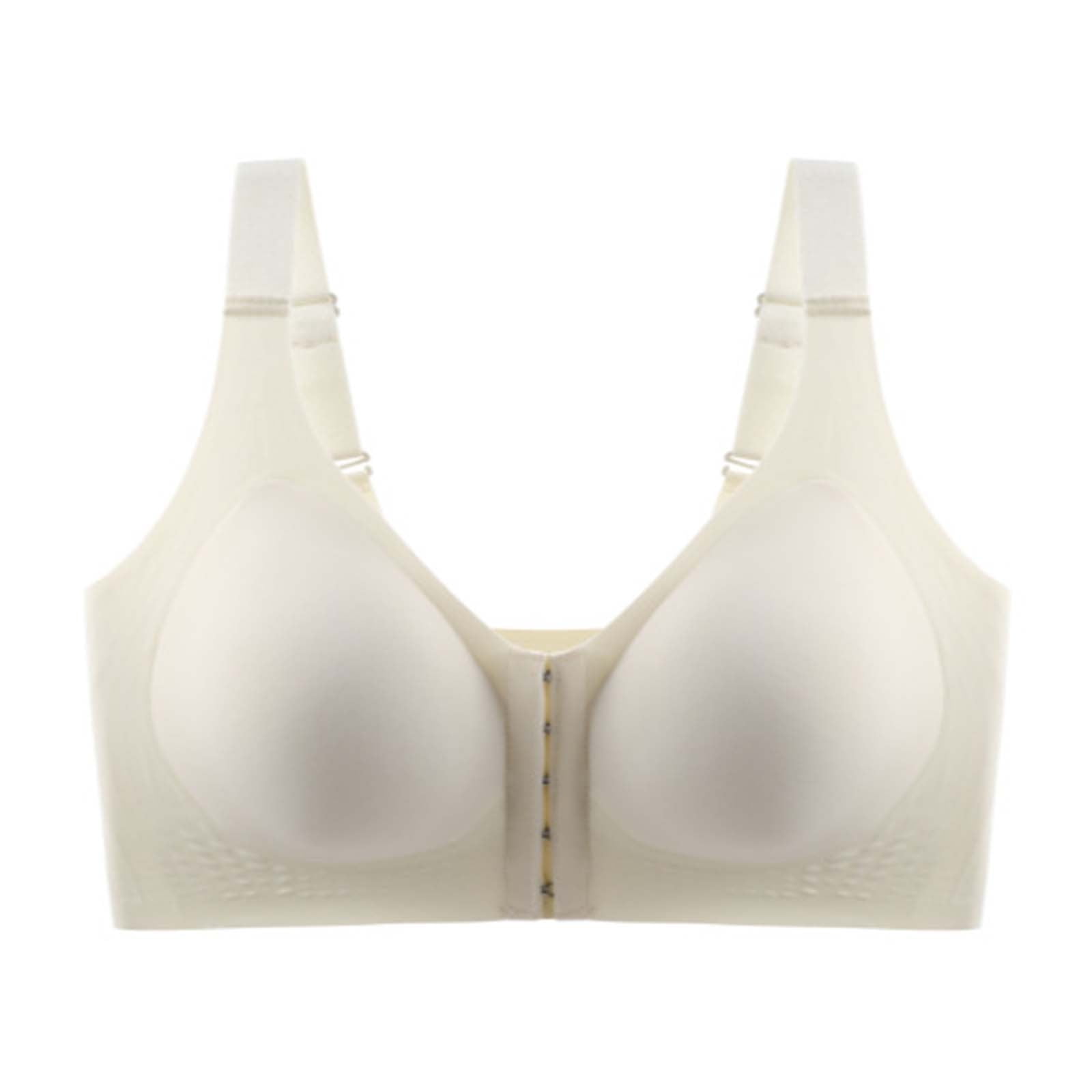 Xiaoxatg Women's Plus Size Wireless Bra With Front Closure Seamless ...
