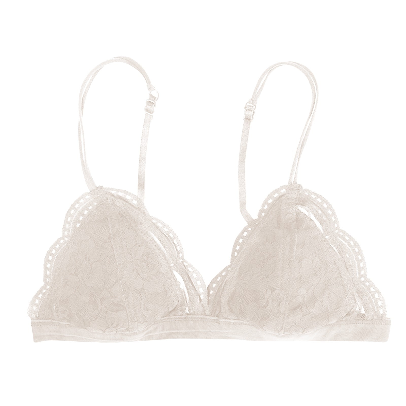 Xiaoxatg Women's Sexy Strapless Bra Removable Triangular Cup Lace ...