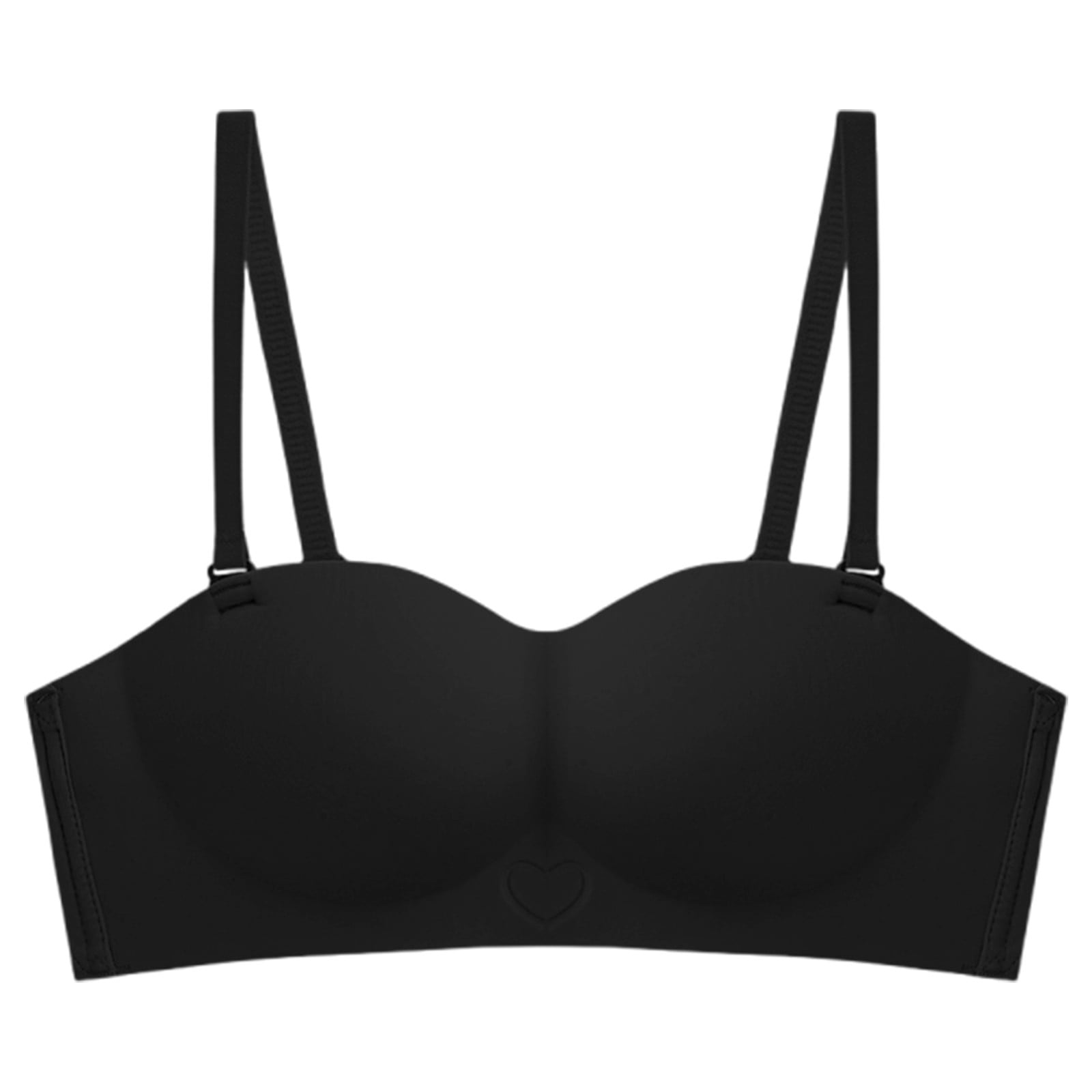 Xiaoxatg Women's Soft Wireless Half Cup Bra Strapless Design For ...