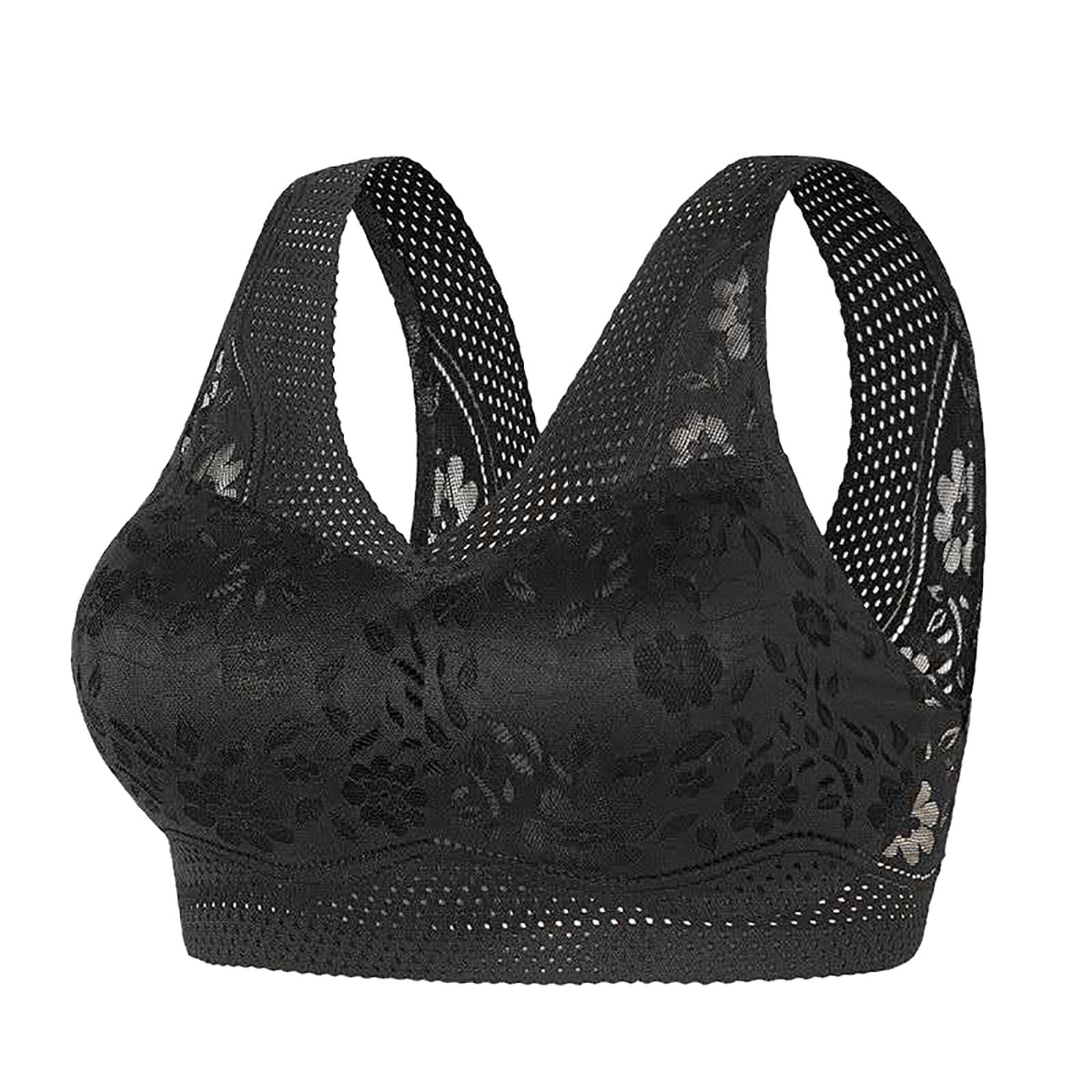 Xiaoxatg Women's Summer Ice Silk Seamless Beauty Back Bra Gathers ...