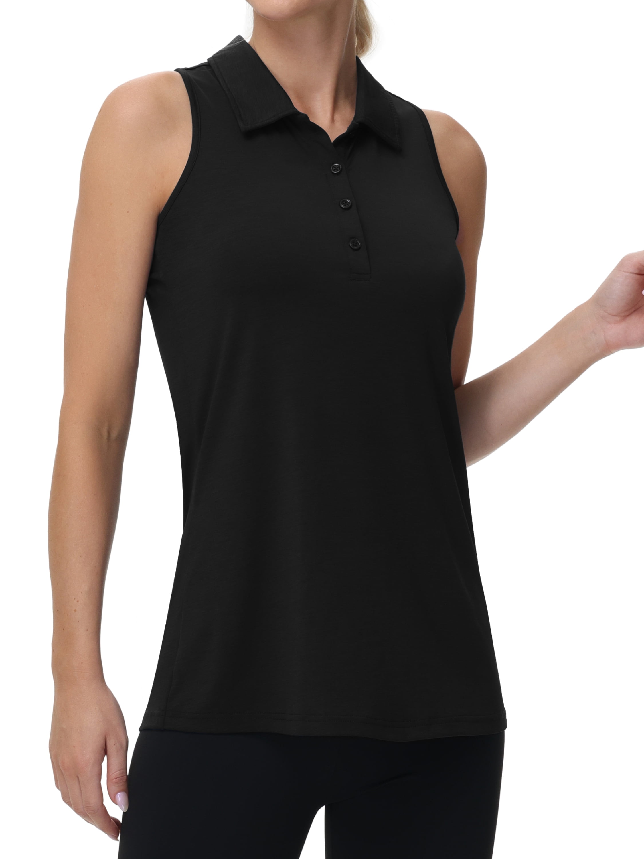 Xidunhg Women's Sleeveless Tank Top Golf Polo Shirts Summer Sports ...
