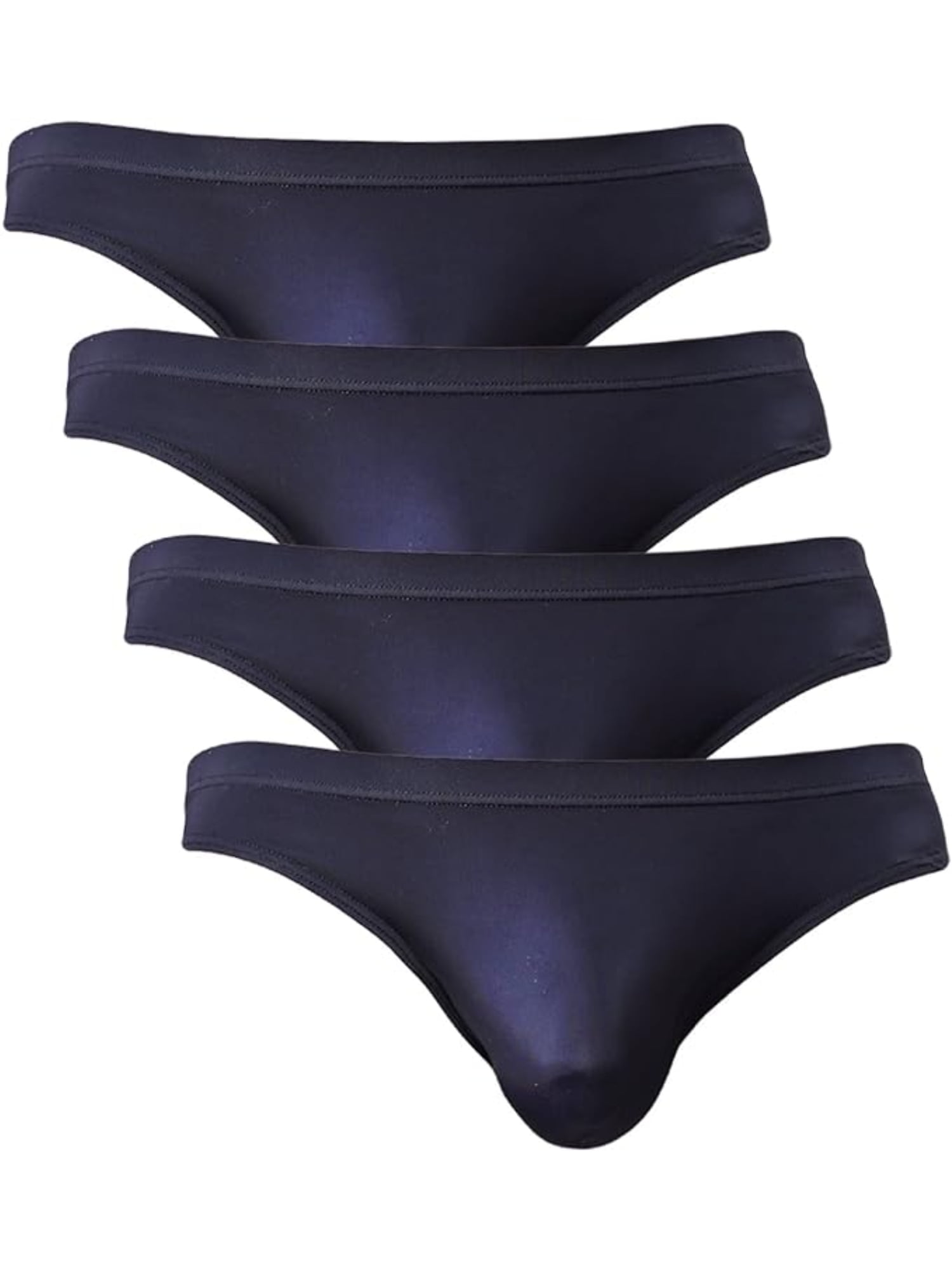 Xidunhg Men's Briefs Bikini Silk Breathable Underwear Black 4pack S ...