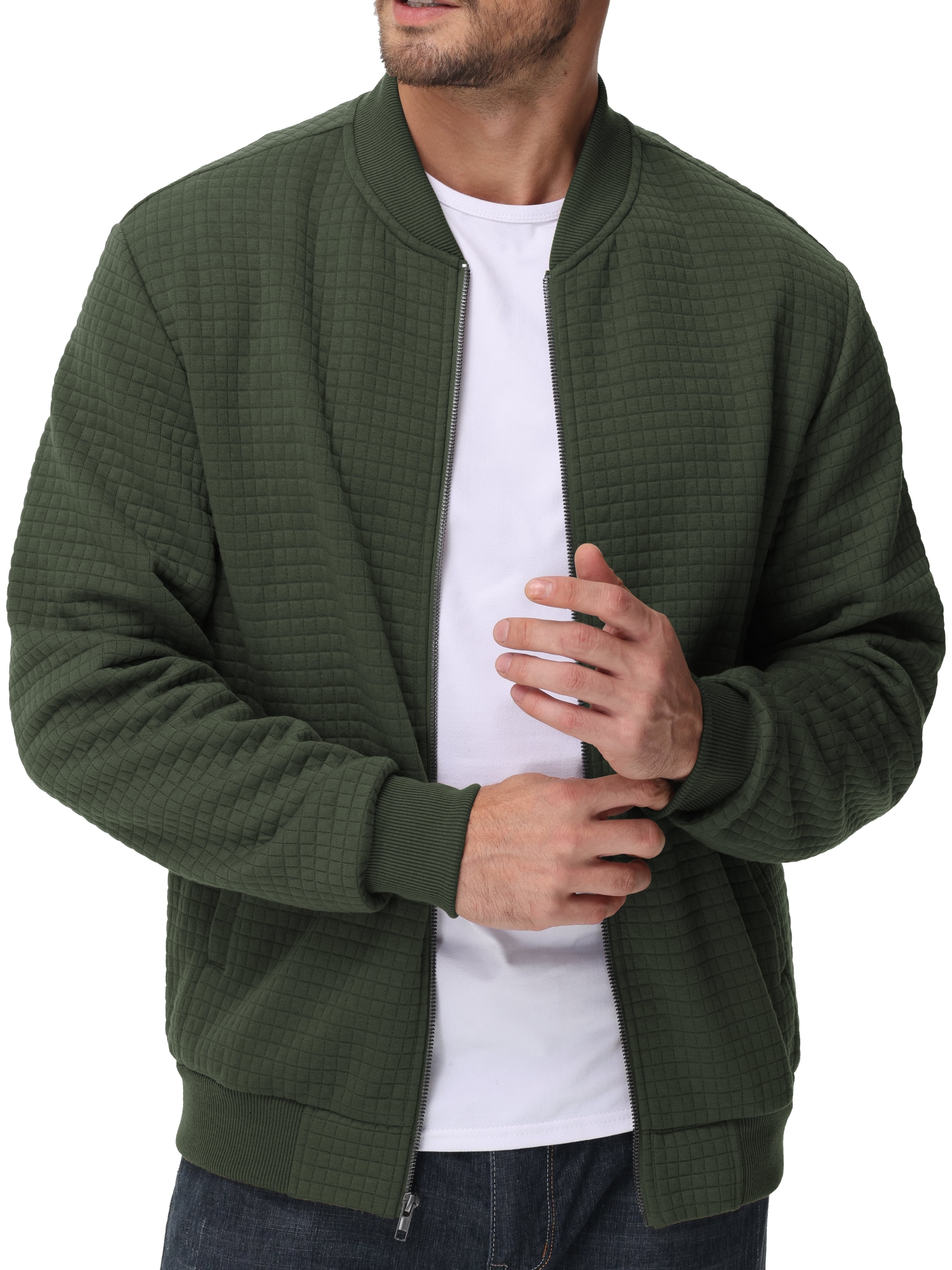 Xidunhg Men's Casual Varsity Bomber Jacket Lightweight Outerwear ...