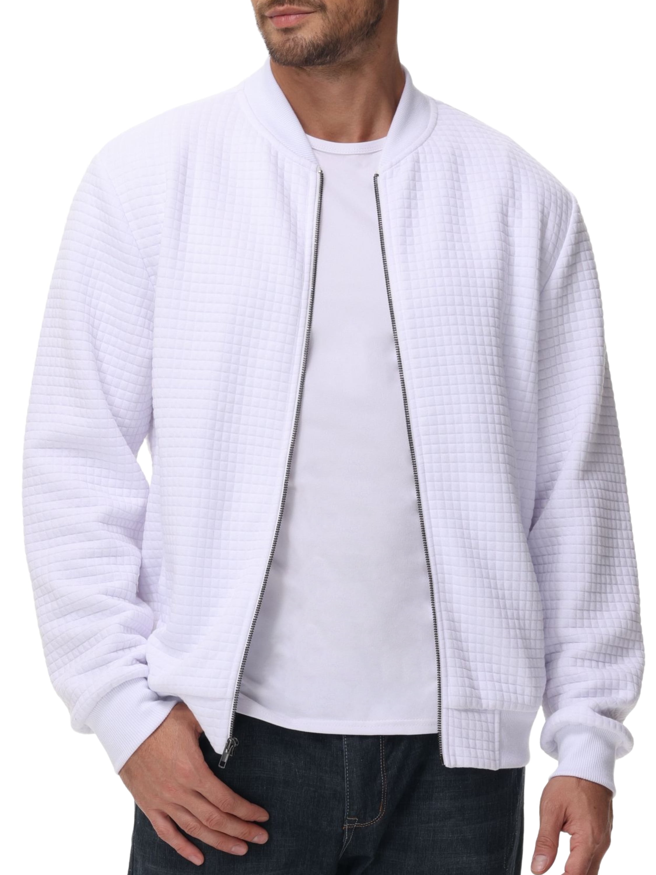 Xidunhg Men's Casual Varsity Bomber Jacket Lightweight Outerwear ...