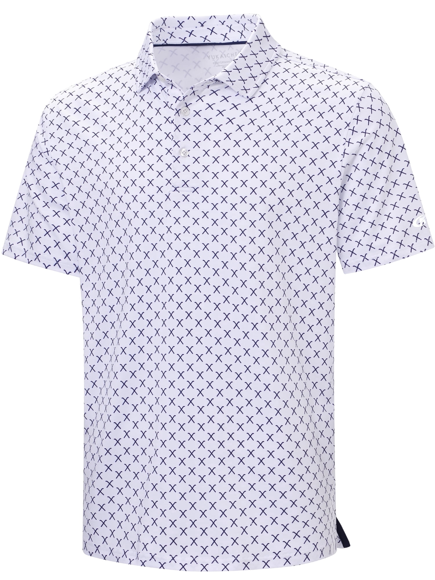 Xidunhg Men's Performance Golf Polo Shirt, Printed Short Sleeve, Dry ...