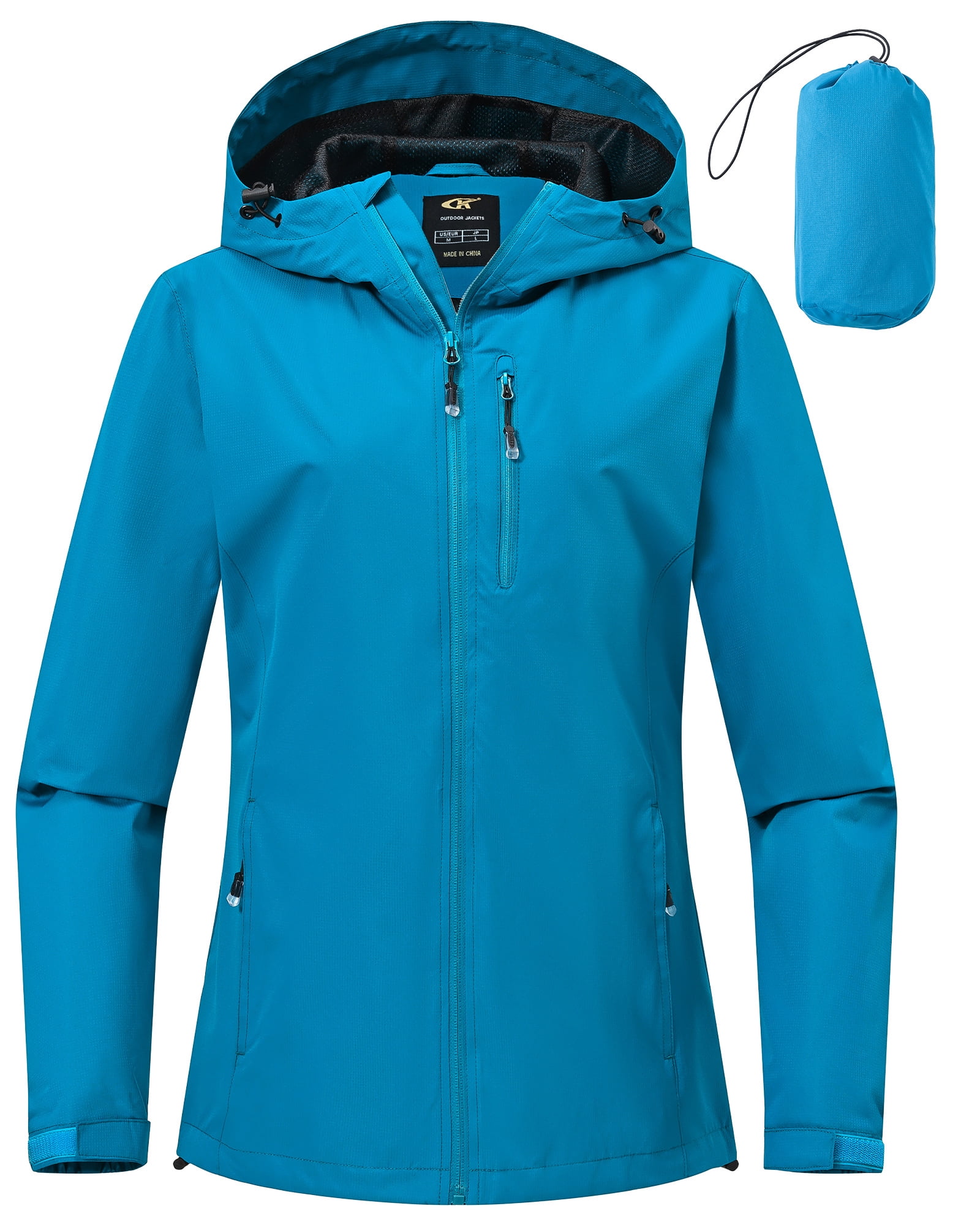 Xidunhg Women Packable Rain Jacket Lightweight Waterproof Raincoat ...
