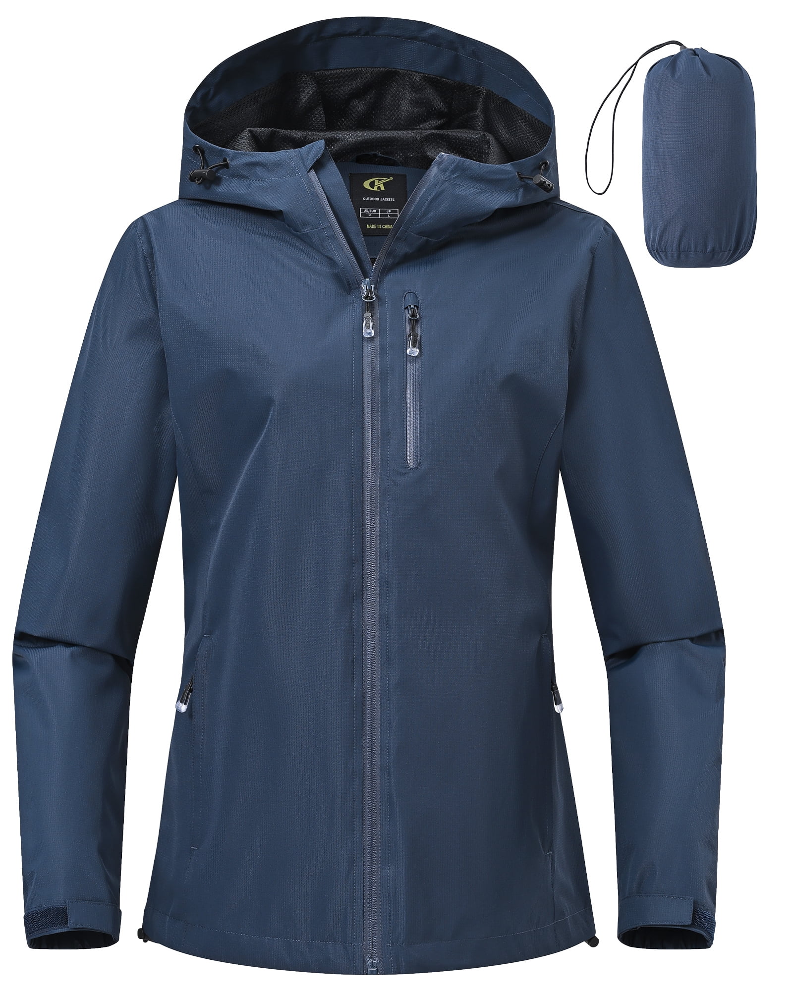 Xidunhg Women Packable Rain Jacket Lightweight Waterproof Raincoat ...