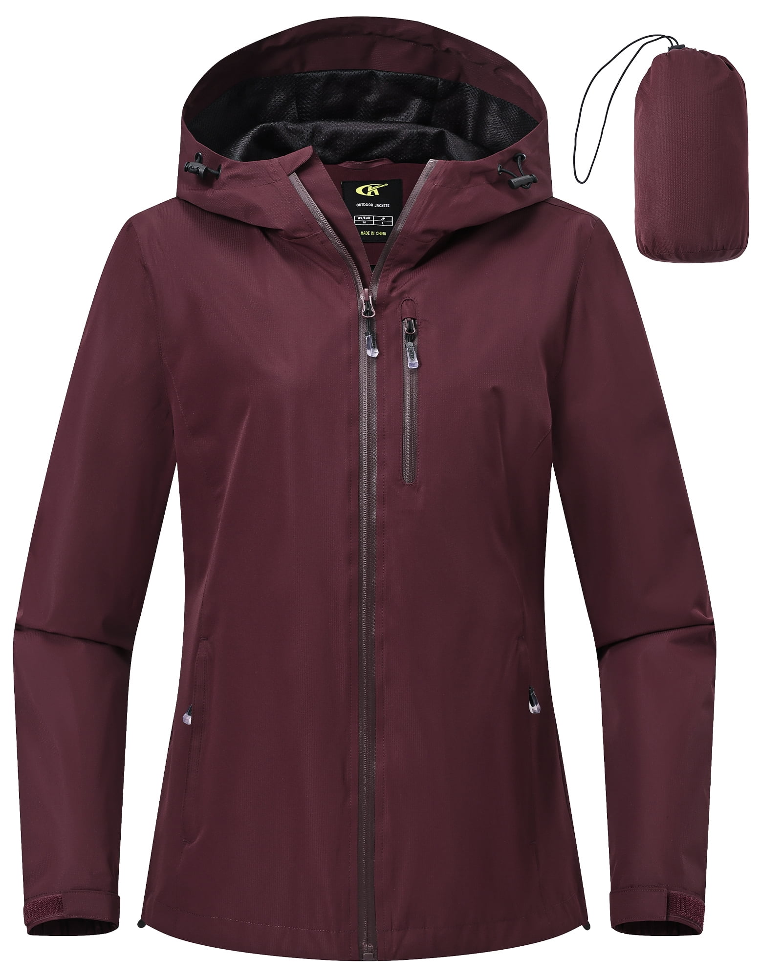 Xidunhg Women Packable Rain Jacket Lightweight Waterproof Raincoat ...