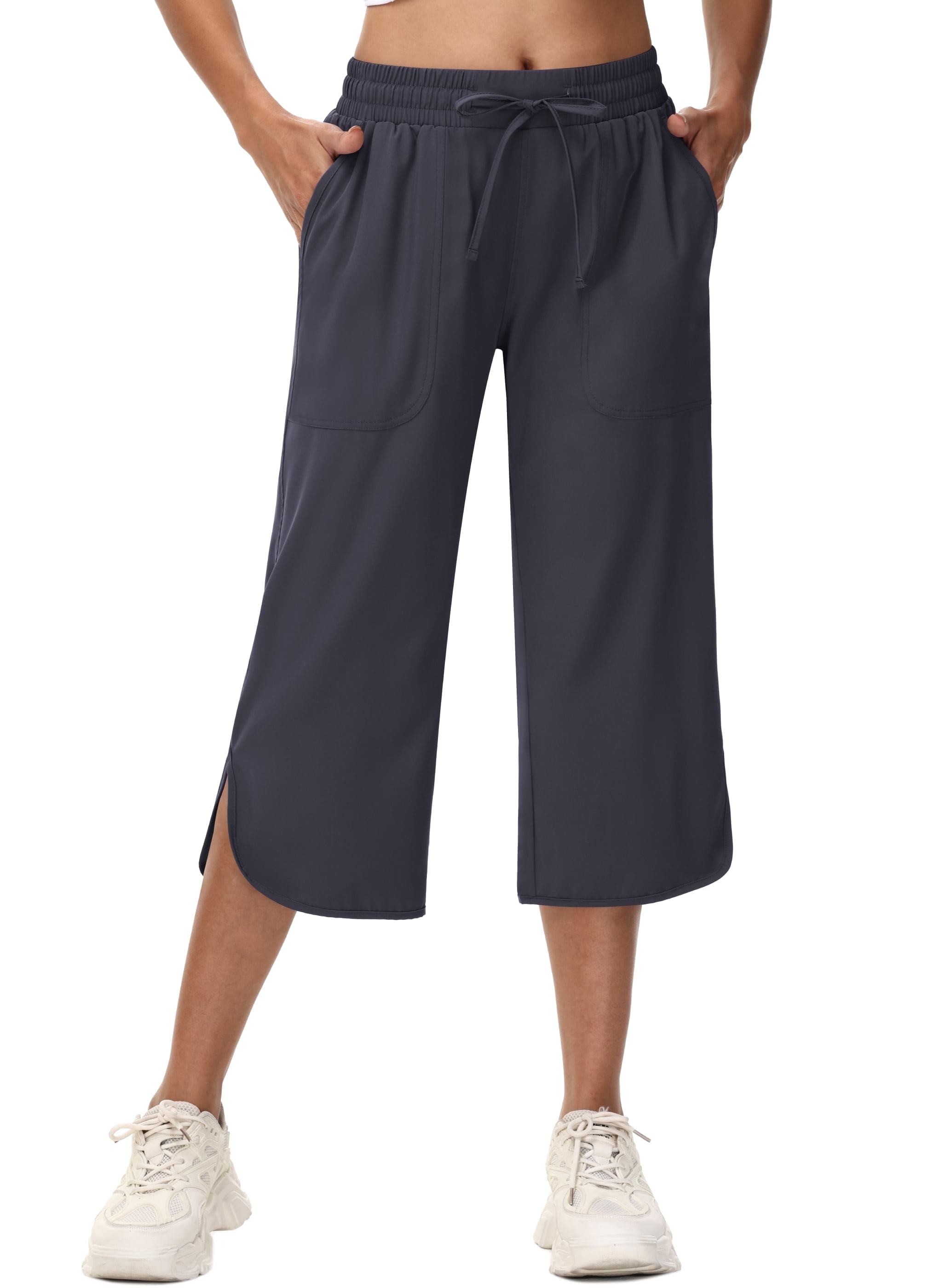 Xidunhg Women's Capri Pants Wide Leg Plus Size Lightweight Quick Dry ...