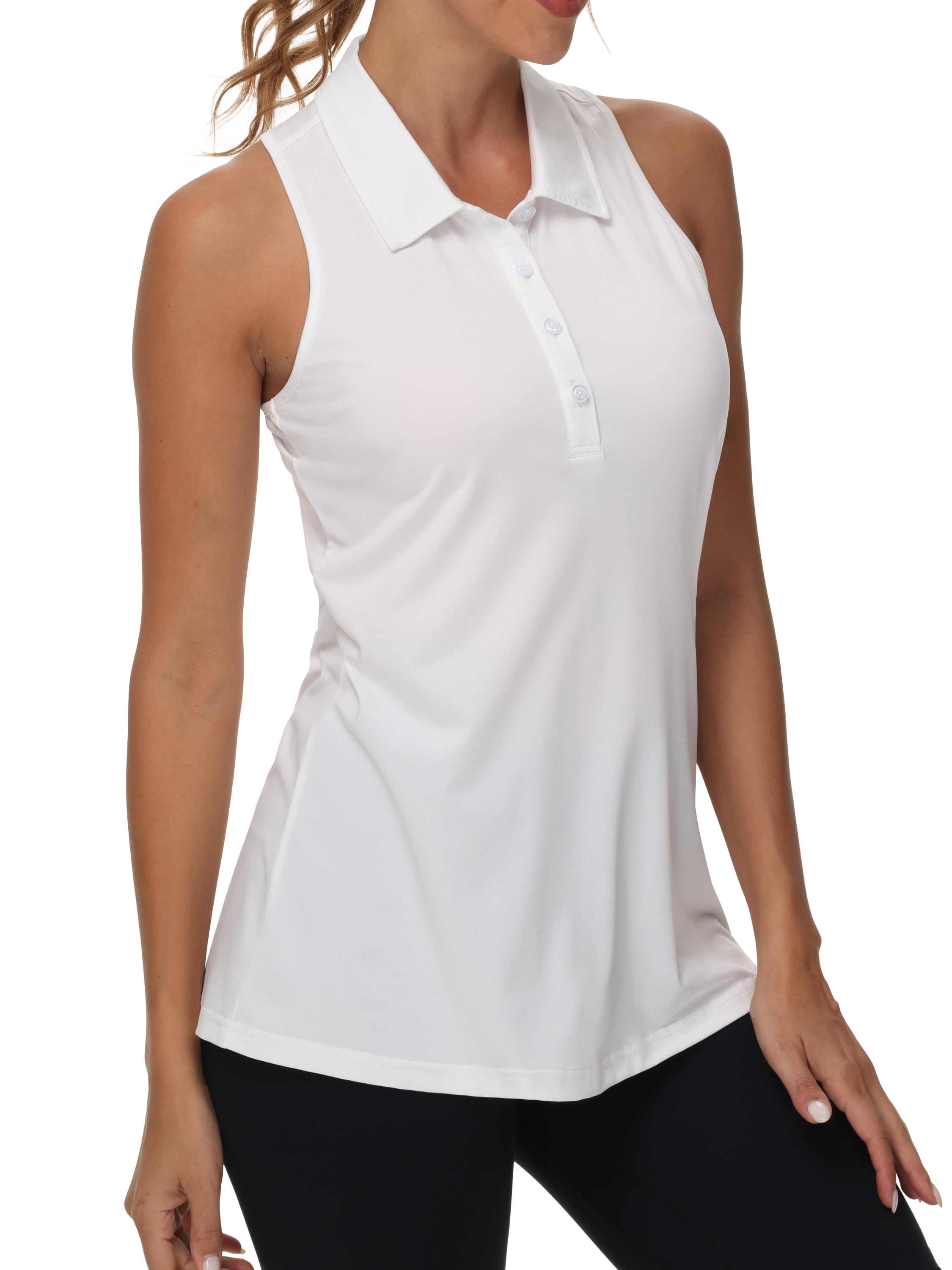 Xidunhg Women's Sleeveless Tank Top Golf Polo Shirts Summer Sports ...