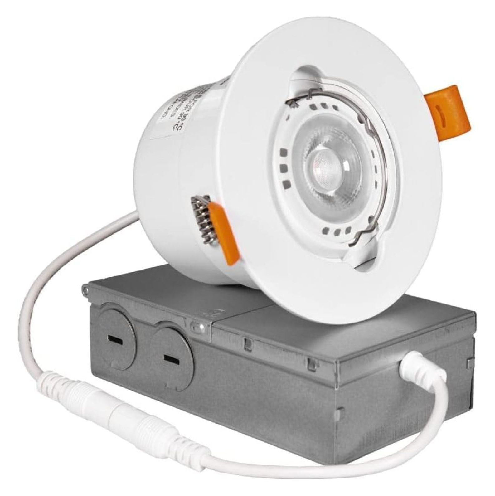 Xie Kun Adjustable Recessed Outdoor Soffit Light (White) with Junction Box - Walmart.com