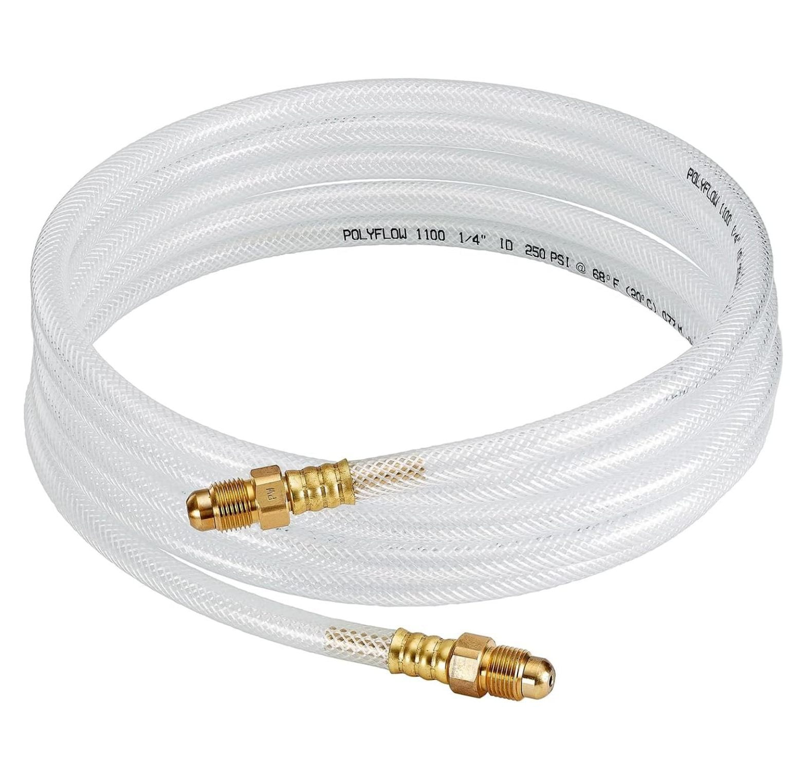 Xie Kun Argon/Inert Gas Hose 12.5' Reinforced Clear Line With 5/8-18 ...