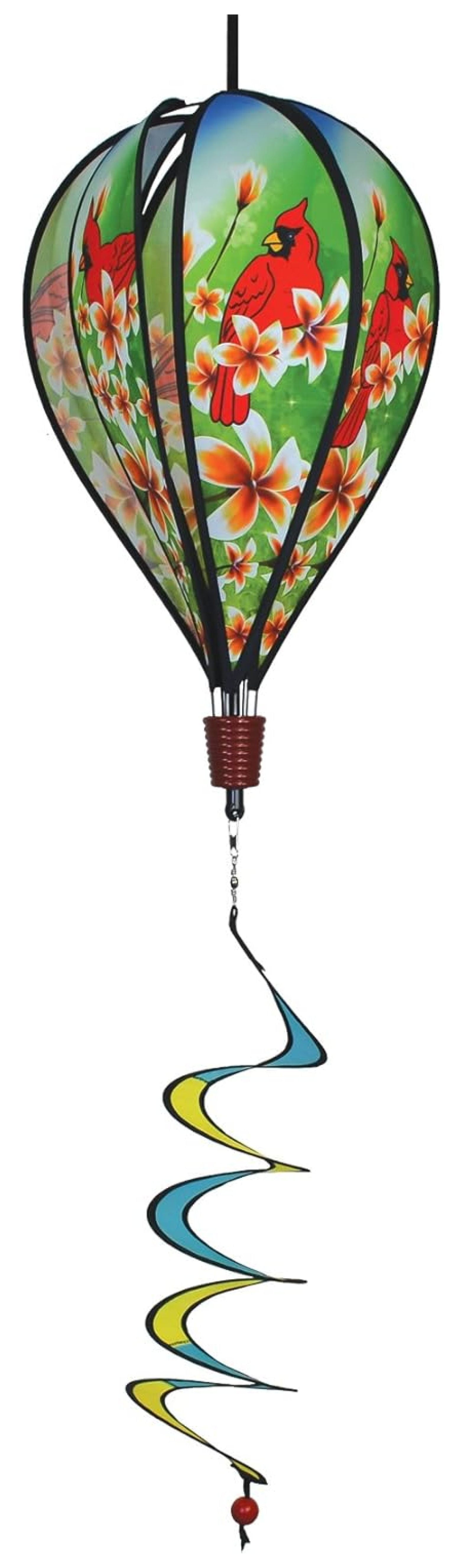 Xie Kun Cardinal 6-Panel Kinetic Hot Air Balloon Wind Spinner,11" W x ...