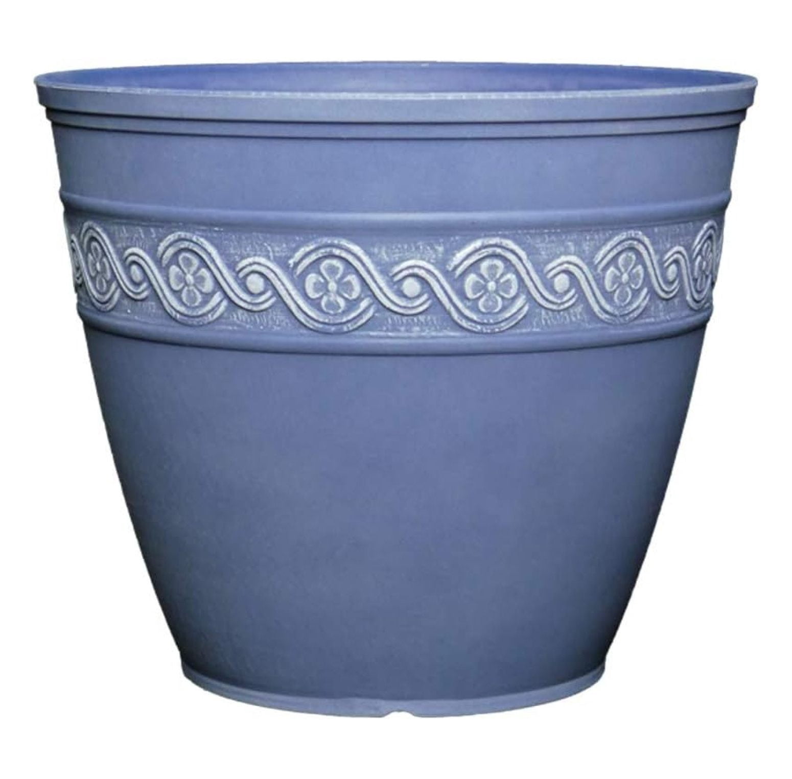 Xie Kun Corinthian Resin Flower Pot Planter, Slate Blue, 13" - Walmart.com