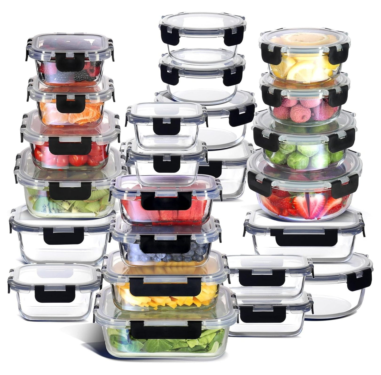 Xie Kun Glass Food Storage Containers - Microwave Oven Freezer Safe ...