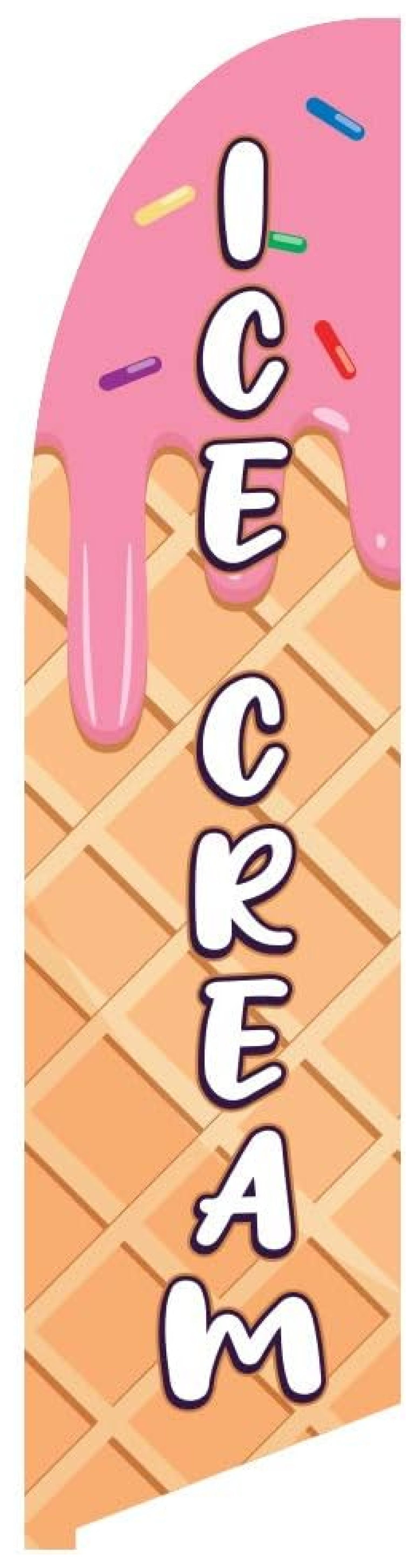 Xie Kun Ice Cream Flag – 13.5ft Advertising Flag for Ice Cream Stand ...