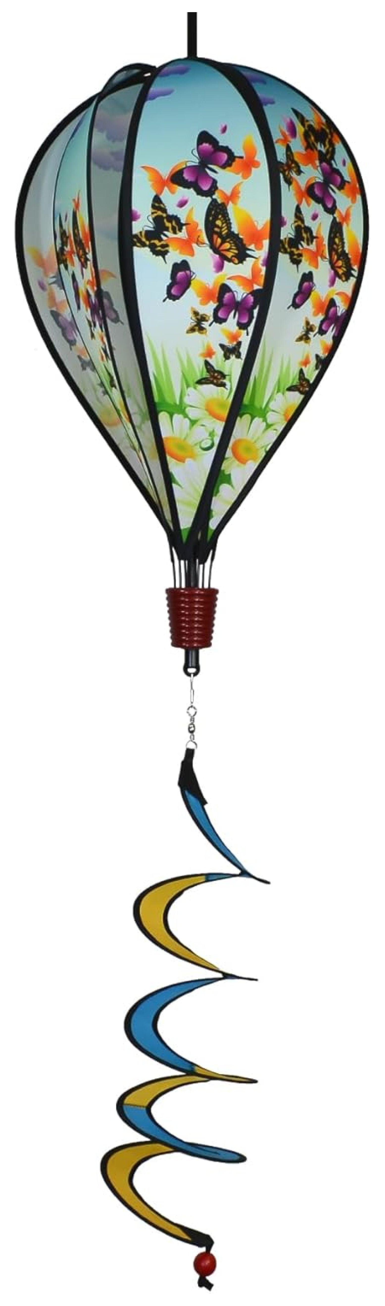 Xie Kun Swarm 6-Panel Kinetic Hot Air Balloon Wind Spinner,11" W x 17 ...