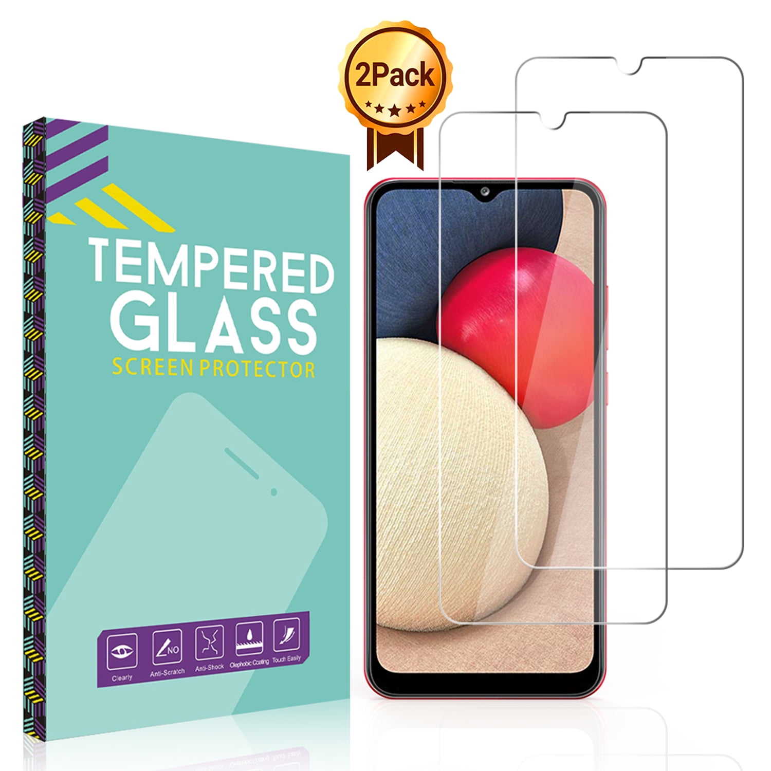 xihaiying Samsung Galaxy A12 Screen Protector, Tempered Glass ...